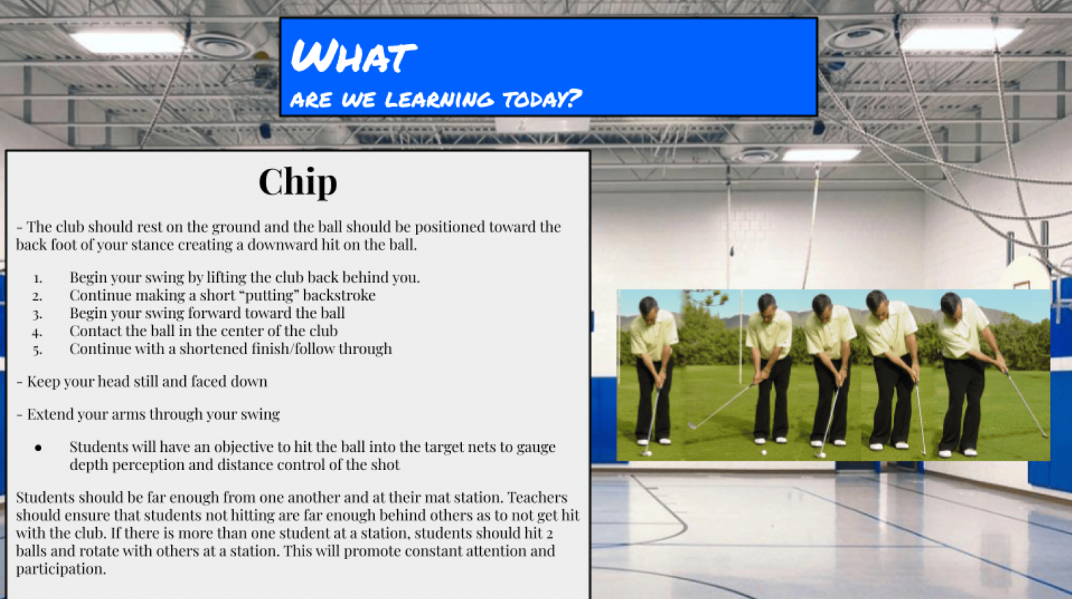 Golf Station and Instruction Ideas in Physical Education